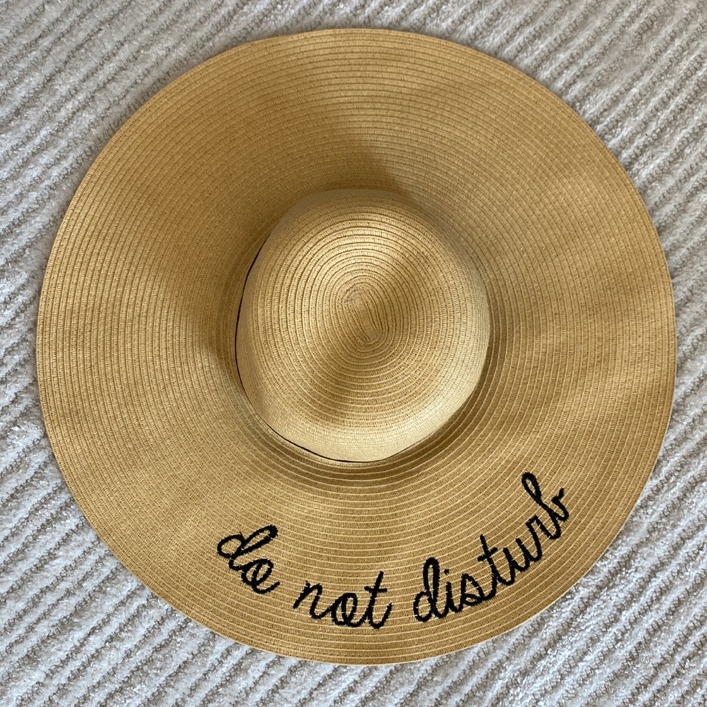 Do Not Disturb Sun Hat Wide Brim Floppy Hat - Gem